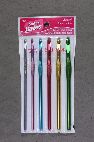 Susan Bates Silvalume Crochet Hook Set 12196 – The Knitting Tree, L.A.
